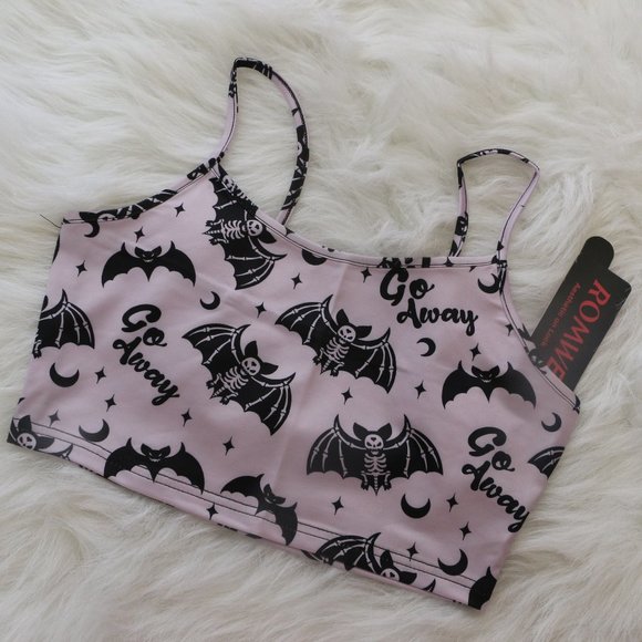ROMWE | Tops | Romwe Kawaii Bats Skeleton Print Cami Top | Poshmark